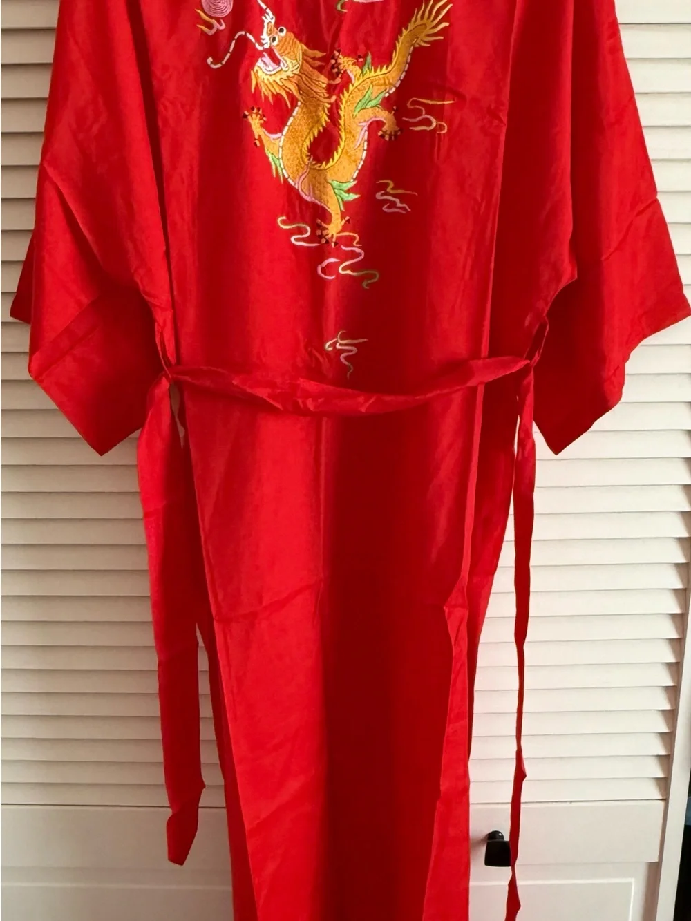 Silver Lake | Other | 96s Vintage Red Dragon Embroidered Kimono Robe ...